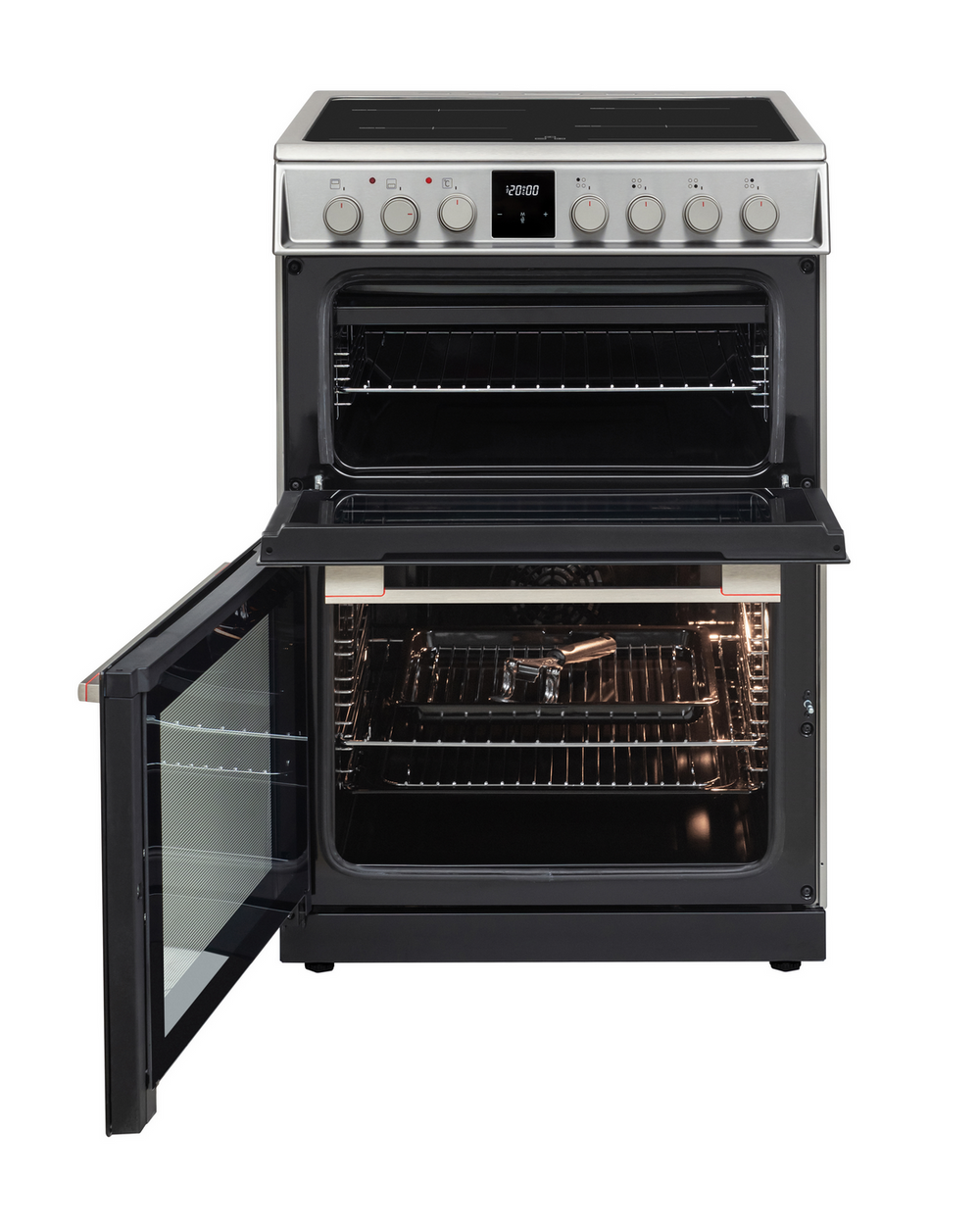 Sharp KF-66DIDD04IM1I-EN 60x60cm Inductie Dubbele Oven, Inox