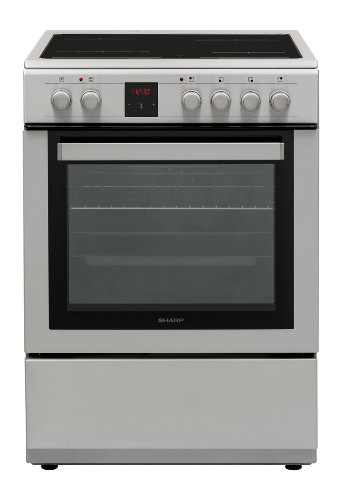 Sharp KF-76VDD19I-DE 60x60cm Freestanding Vitroceramic Single Oven, In