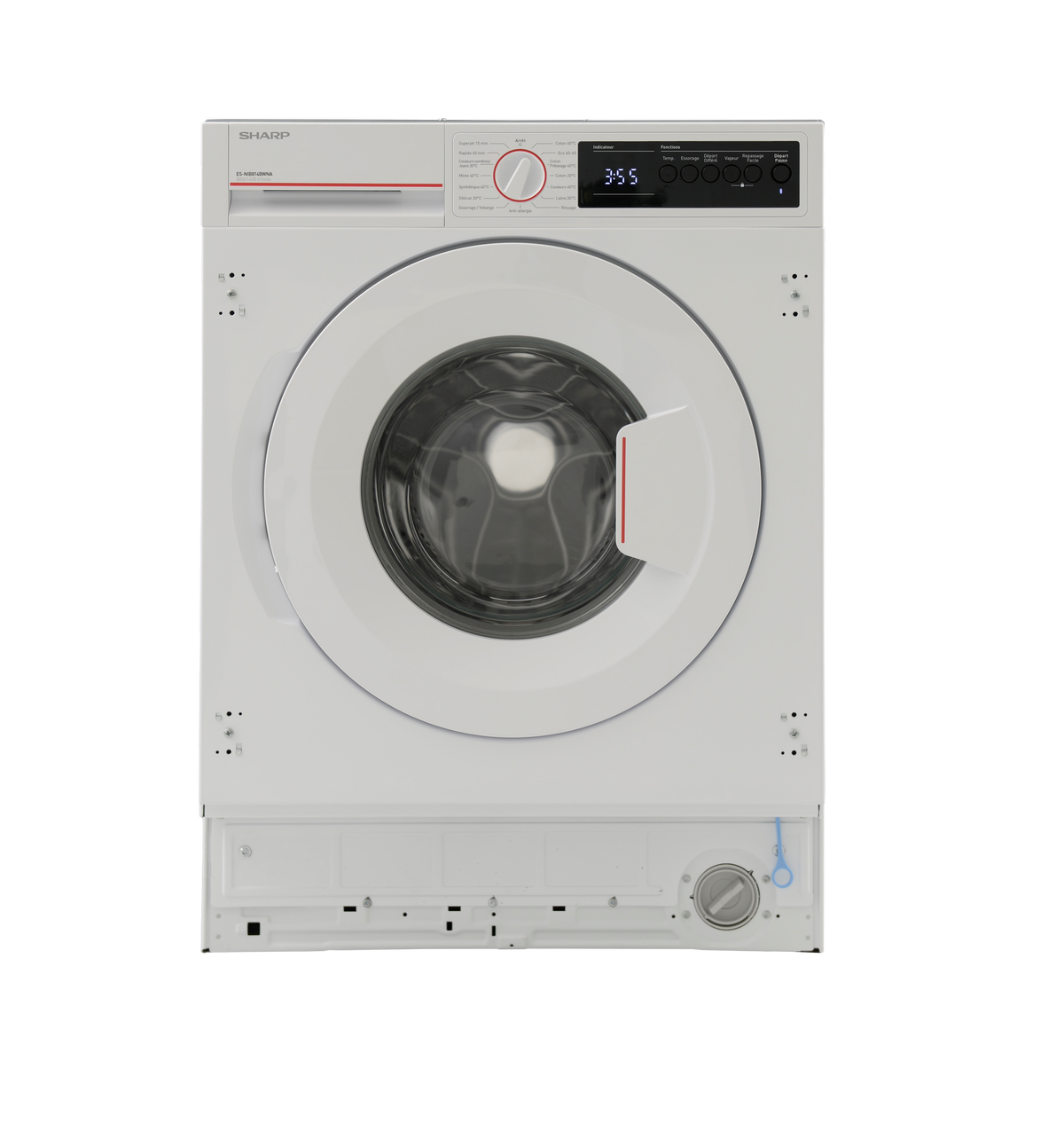 SHARP ES-NIB814BWNA-FR Integrated Washing Machine 8 kg 1400 RPM A Clas
